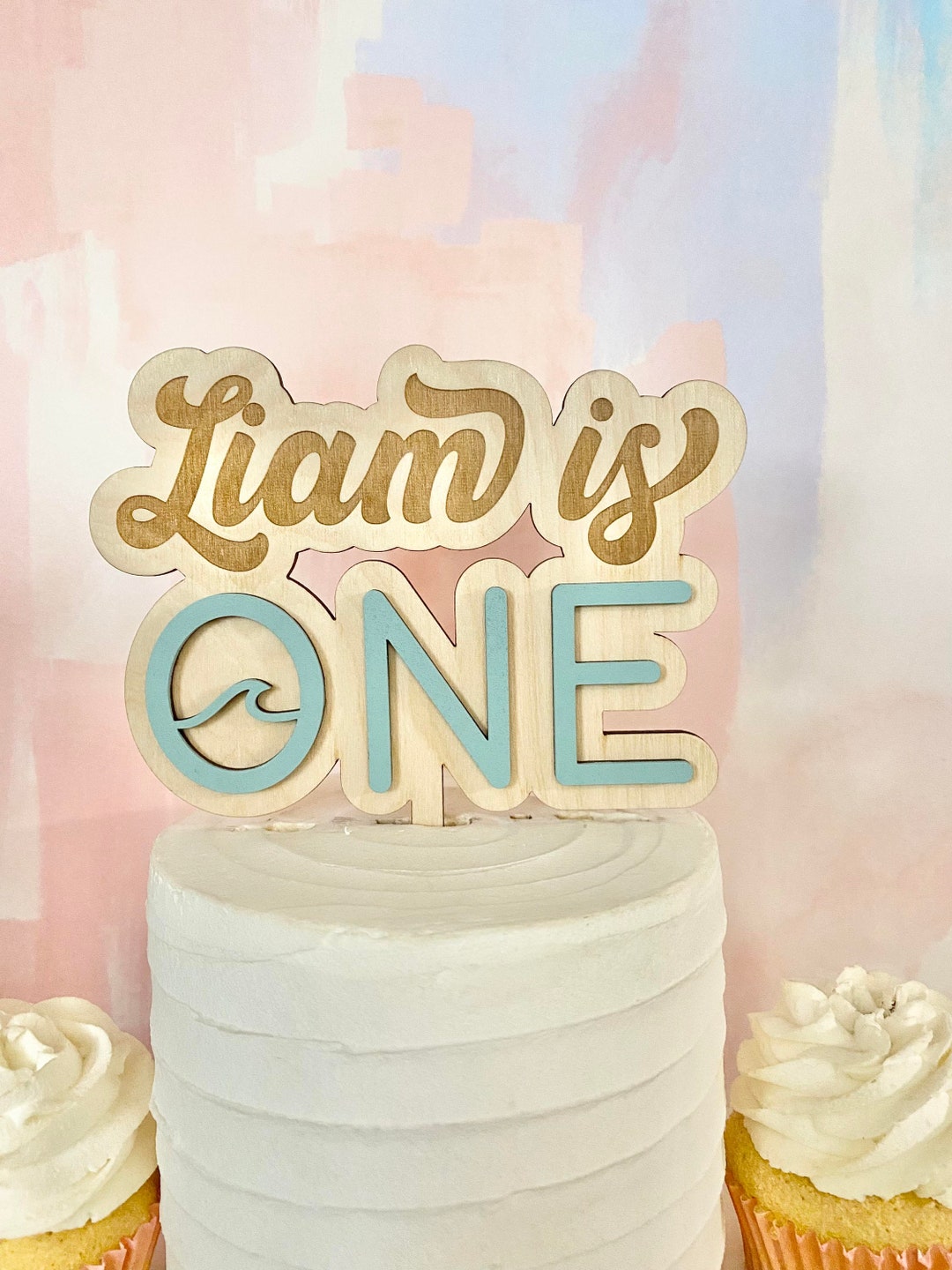 Wave Cake Topper, First Birthday Cake Topper, Summer Surf Cake Topper ...