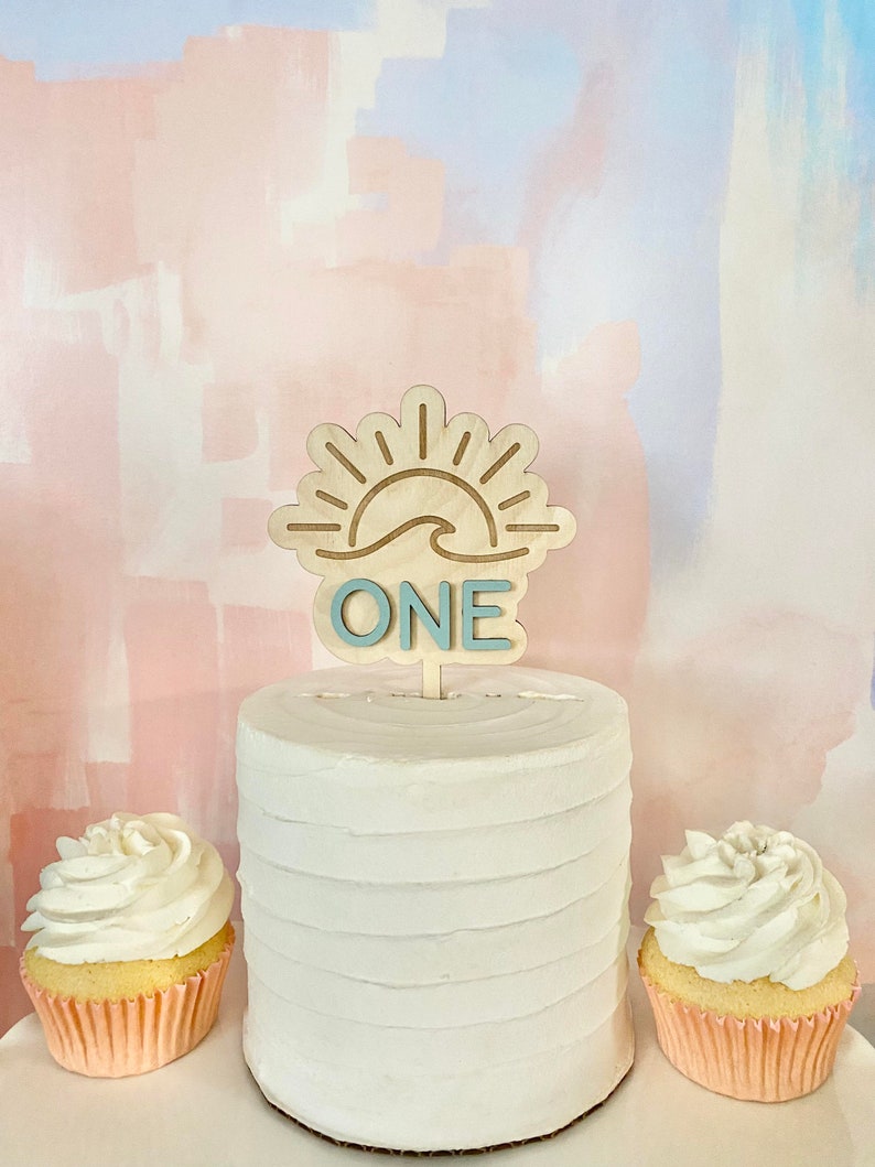 Wave Cake Topper Beach Themed Cake Topper Surf Themed - Etsy