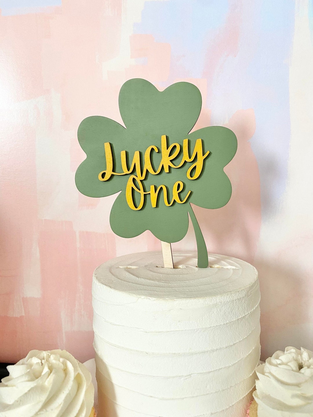 Lucky One Cake Topper, First Birthday Decorations, Boho Cake Topper, St ...