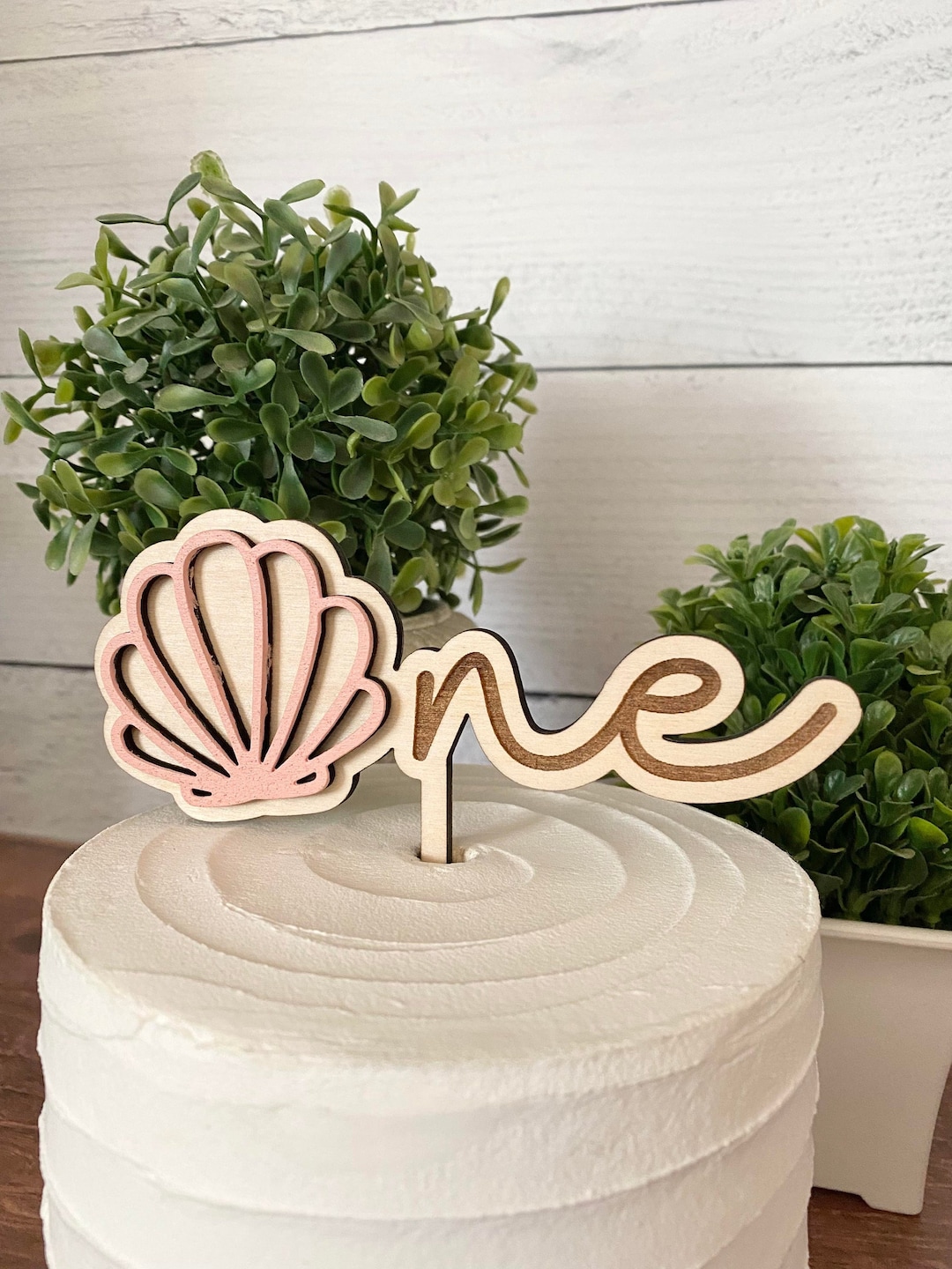 Seashell First Birthday Cake Topper: Boho Under the Sea Decor - Etsy