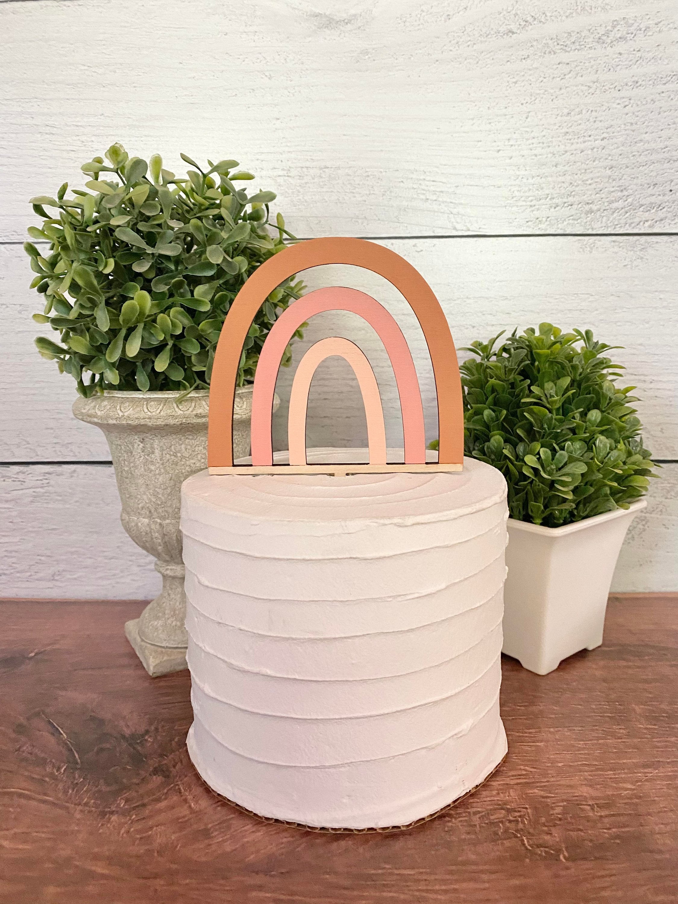 Boho Rainbow Cake Topper Personalized Rainbow Cake Topper - Etsy