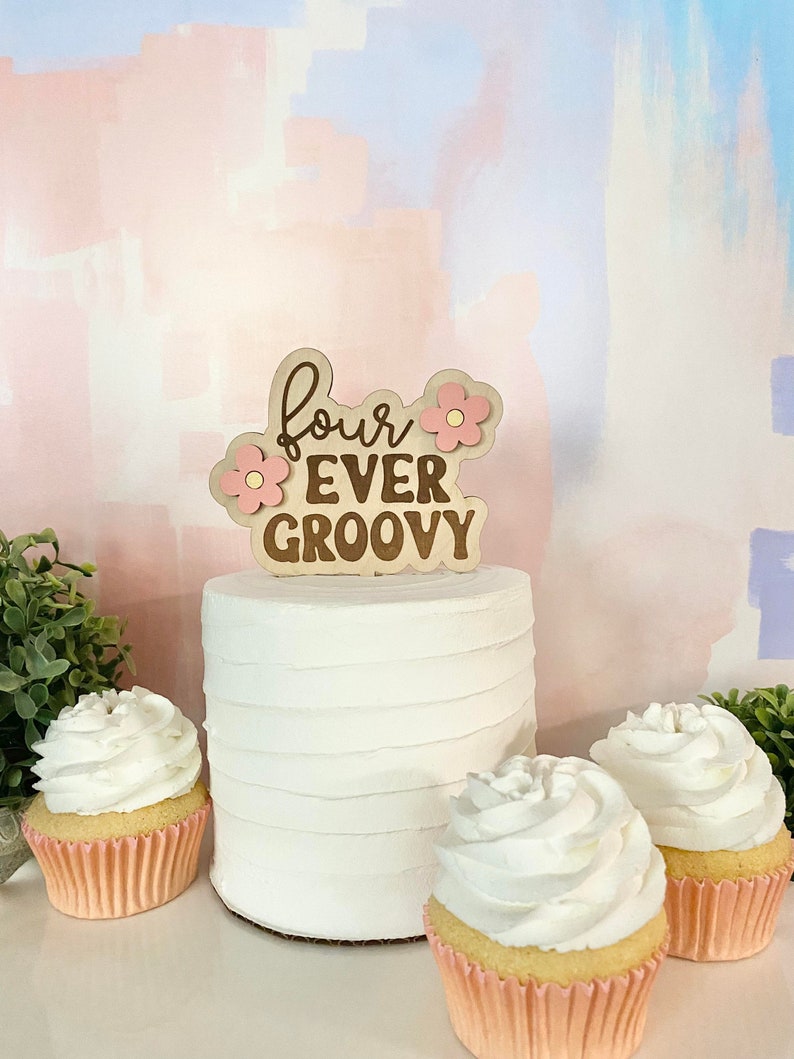 4th Birthday Cake Topper Personalized Boho Cake Topper - Etsy