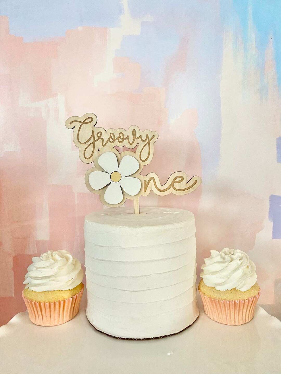 Groovy One Cake Topper, Boho Cake Topper, First Birthday Cake Topper ...