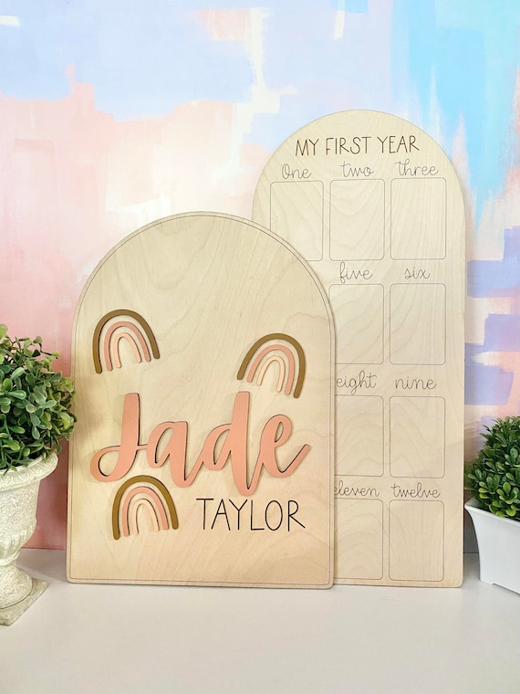 One Year Of Milestone Board First Birthday Decor First - Etsy