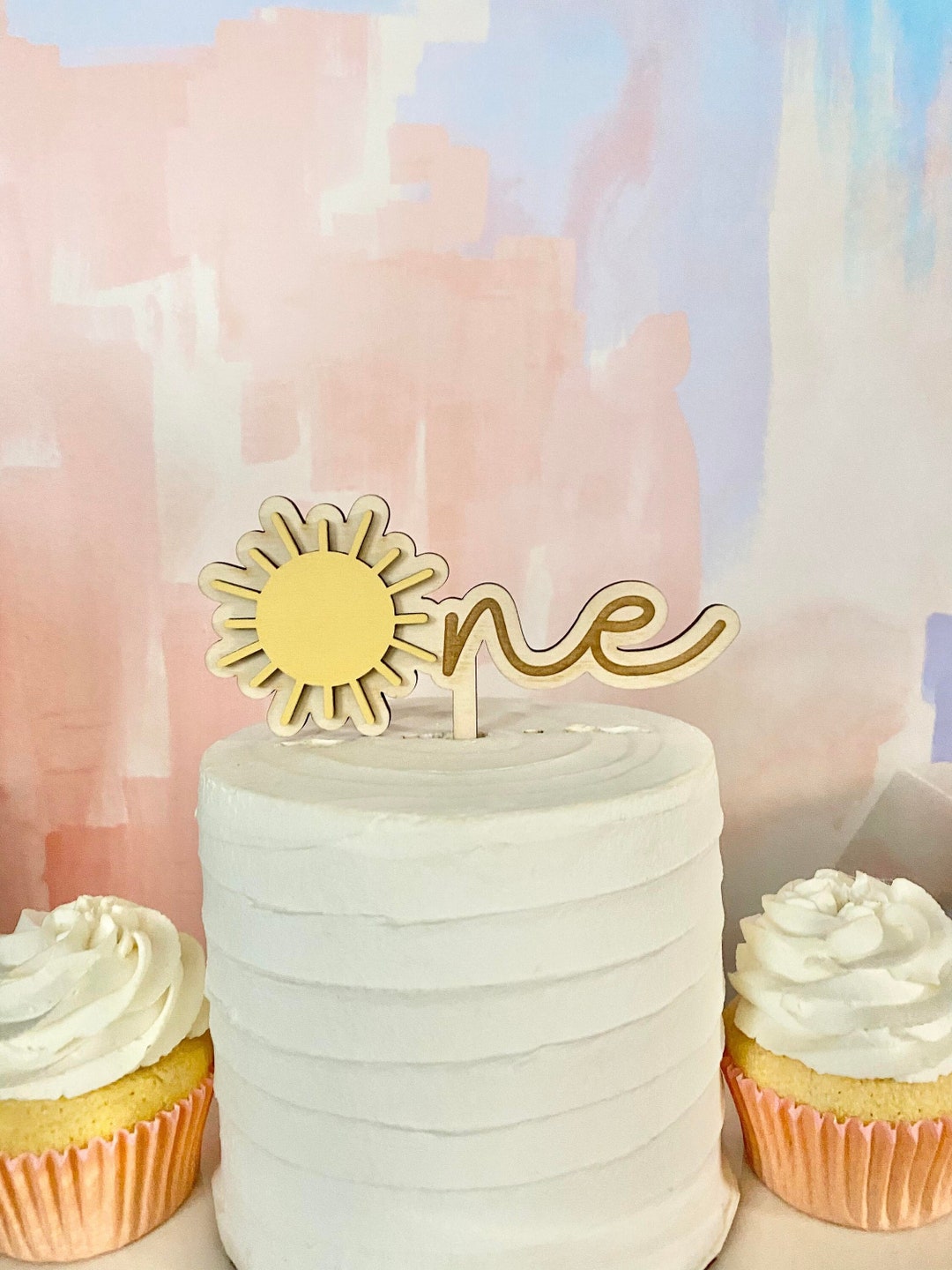 3D Boho Sun ONE Cake Topper - First Birthday Decor - Etsy