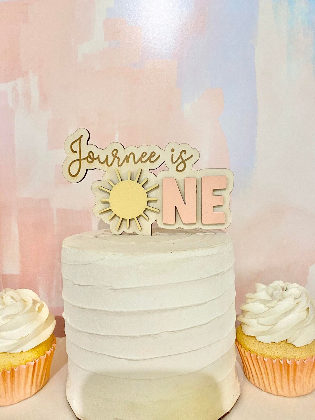 Personalized Sun ONE Cake Topper: Boho First Birthday Decor - Etsy