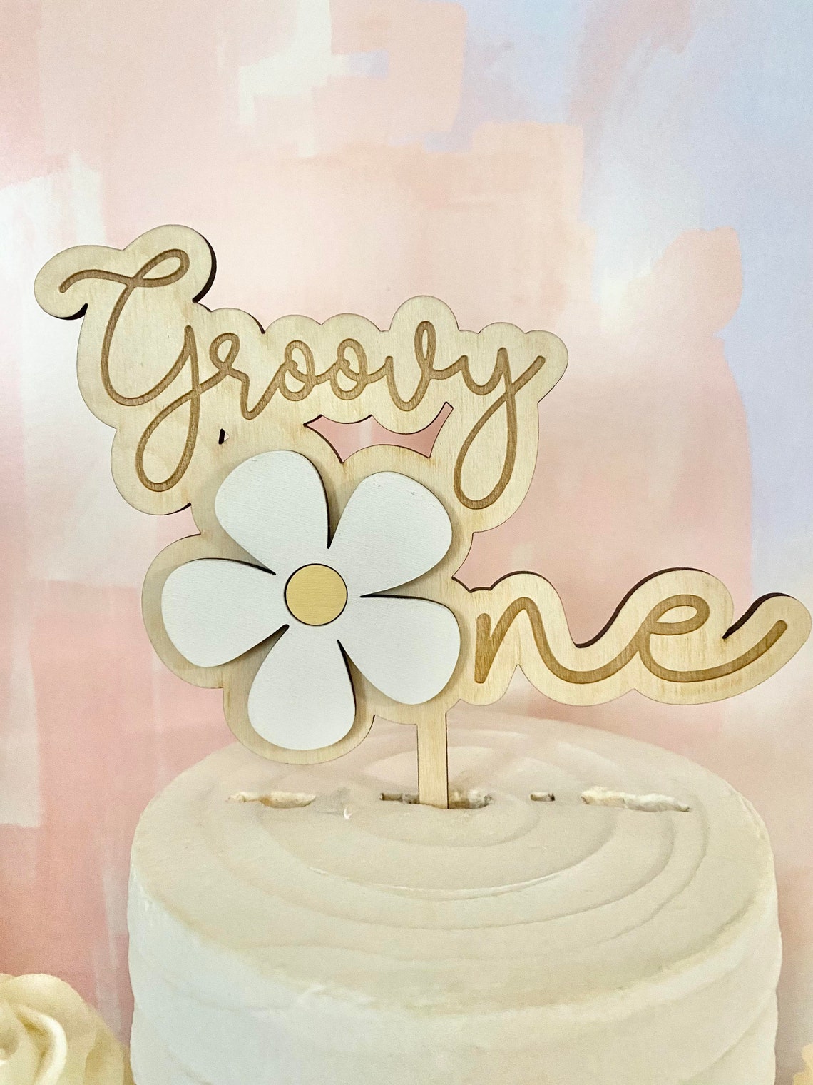 Groovy One Cake Topper Boho Cake Topper First Birthday Cake - Etsy