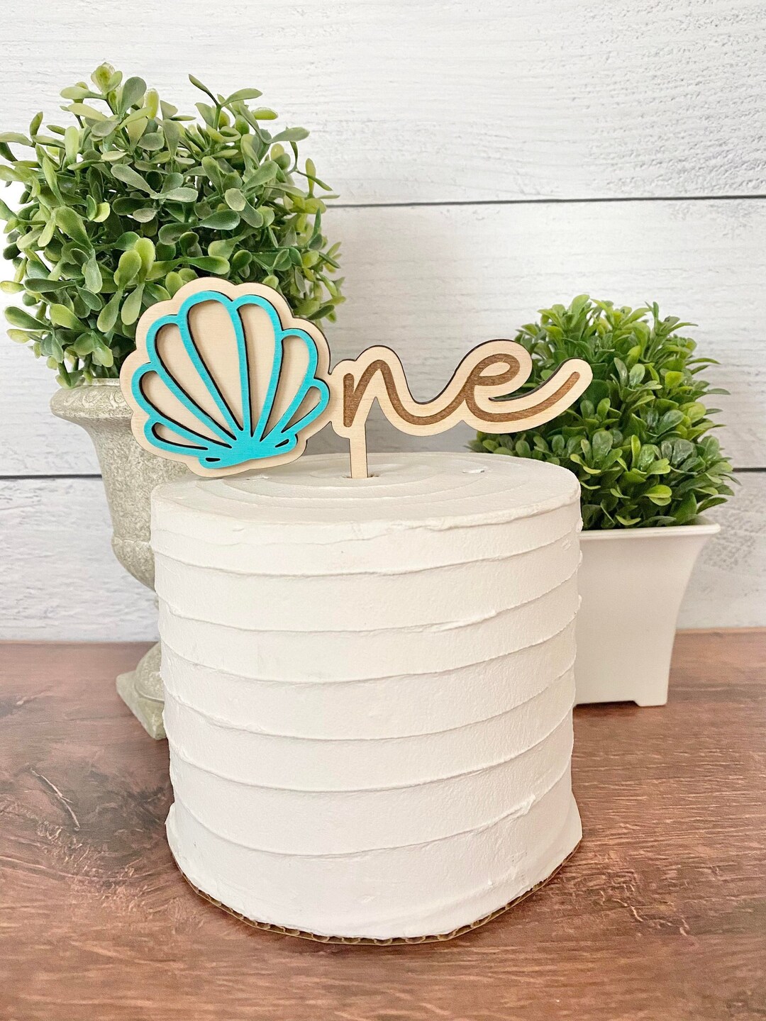First Birthday Cake Topper, Seashell Cake Topper, Under the Sea Cake ...
