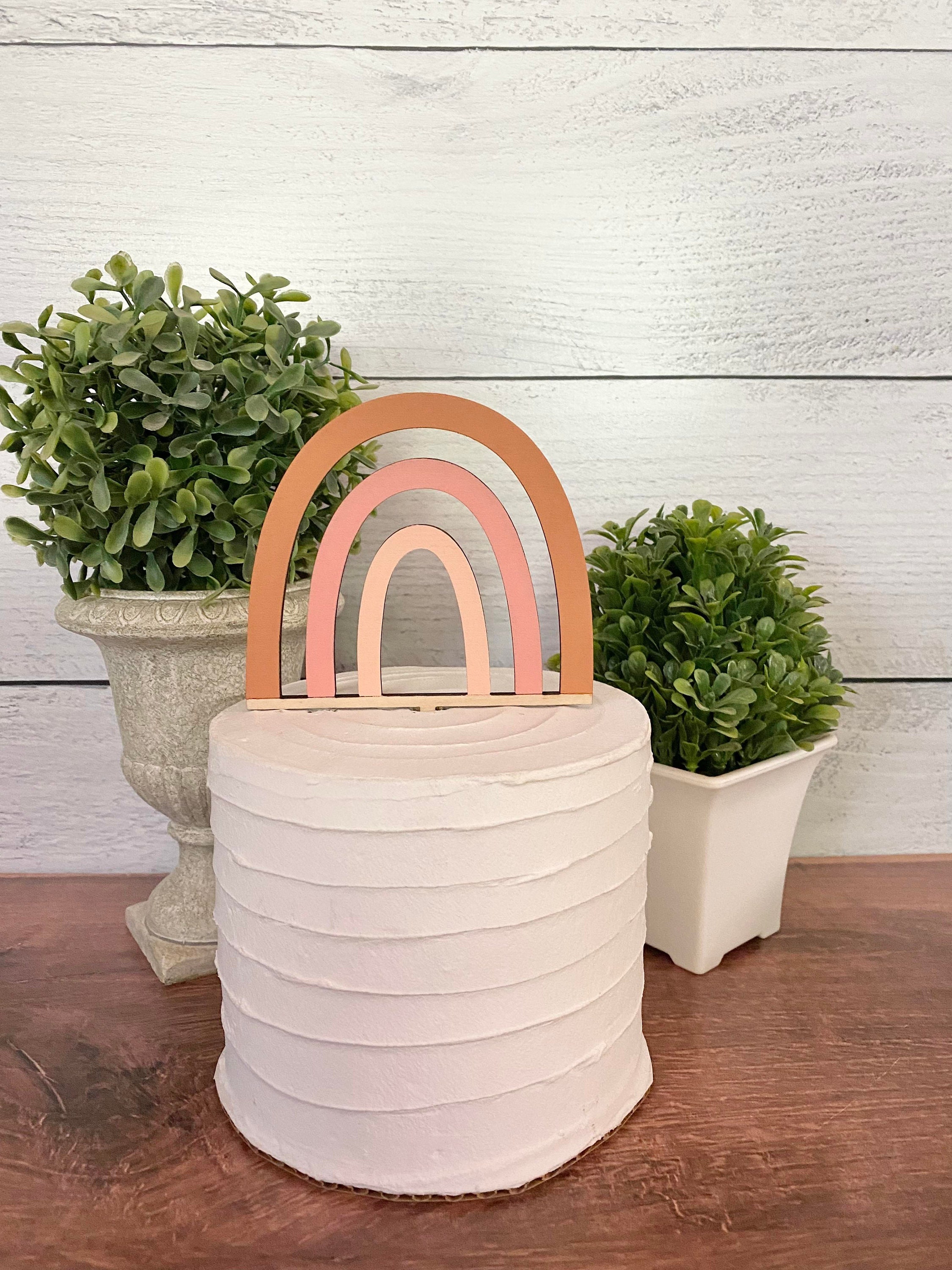 Boho Rainbow Cake Topper Personalized Rainbow Cake Topper - Etsy