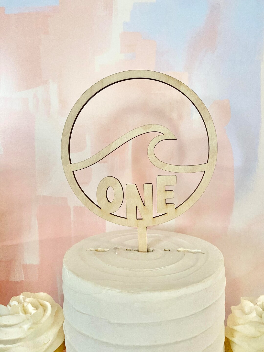 Wave Cake Topper, Beach Themed Cake Topper, Surf Themed Birthday First ...