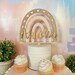Boho Rainbow Cake Topper, Neutral Personalized Rainbow Cake Topper ...