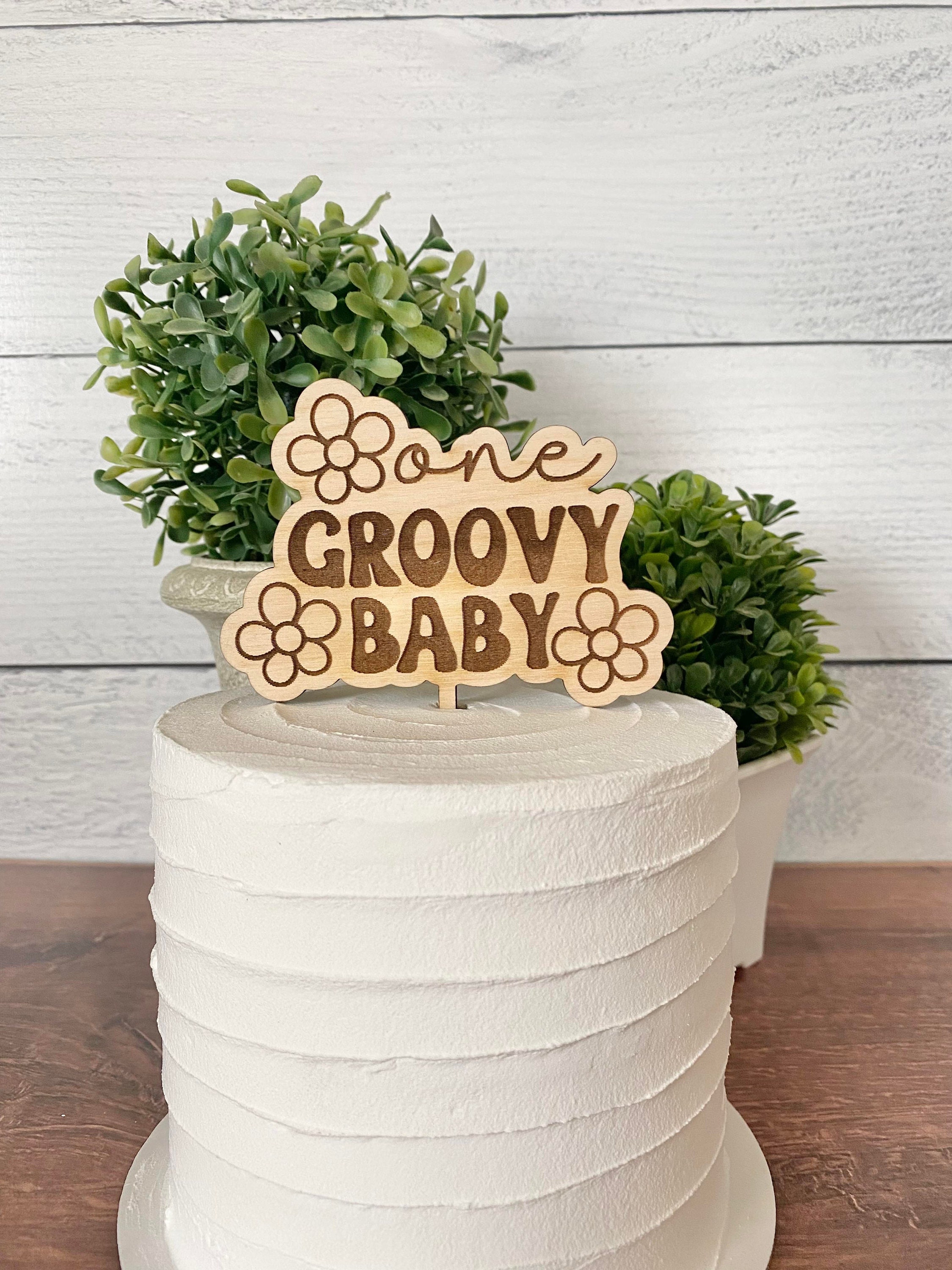 One Groovy Baby Boho Cake Topper First Birthday Cake Topper - Etsy