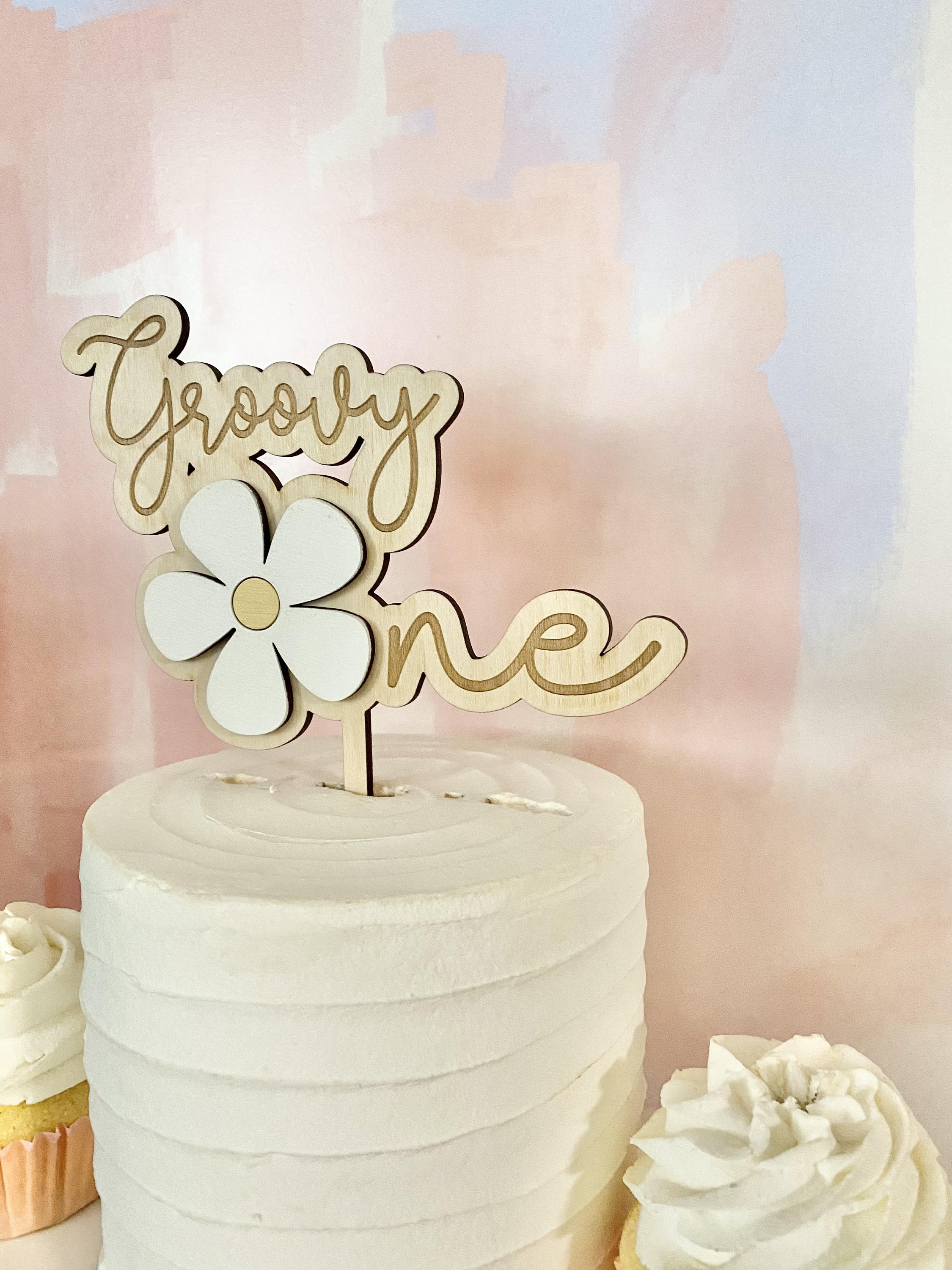 Groovy One Cake Topper Boho Cake Topper First Birthday Cake - Etsy