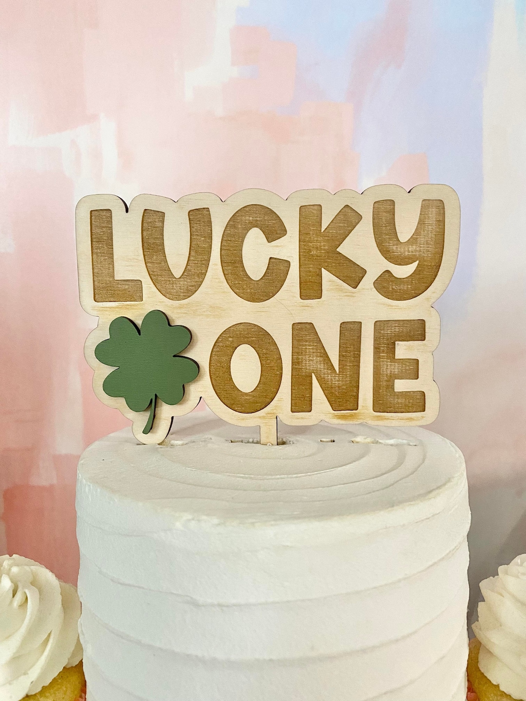 Lucky One Cake Topper, First Birthday Decorations, Boho Cake Topper, St ...