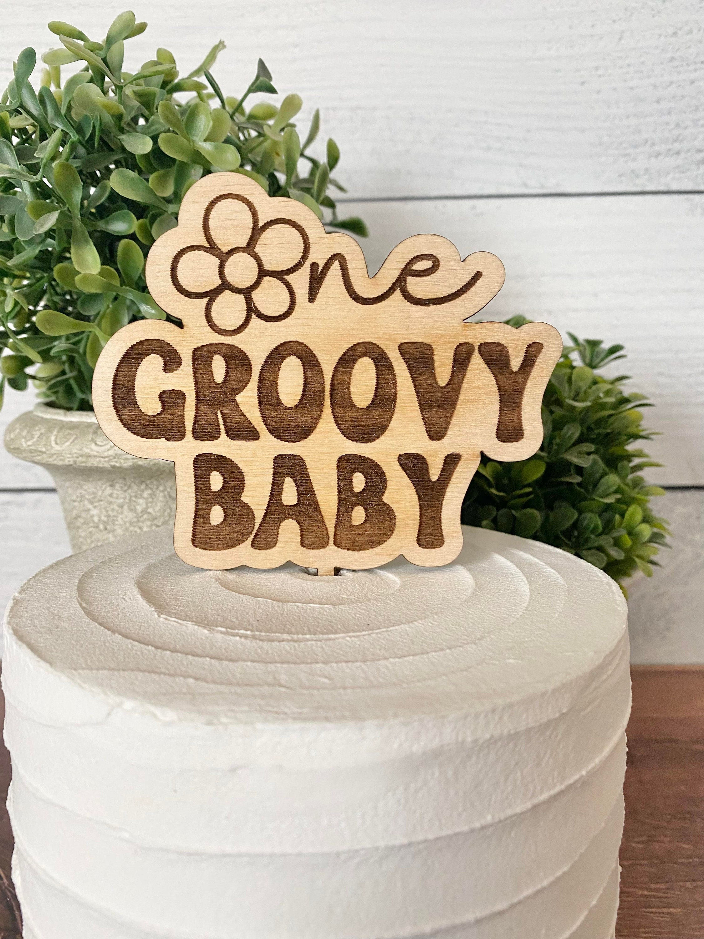 Boho Cake Topper One Groovy Baby First Birthday Cake Topper - Etsy