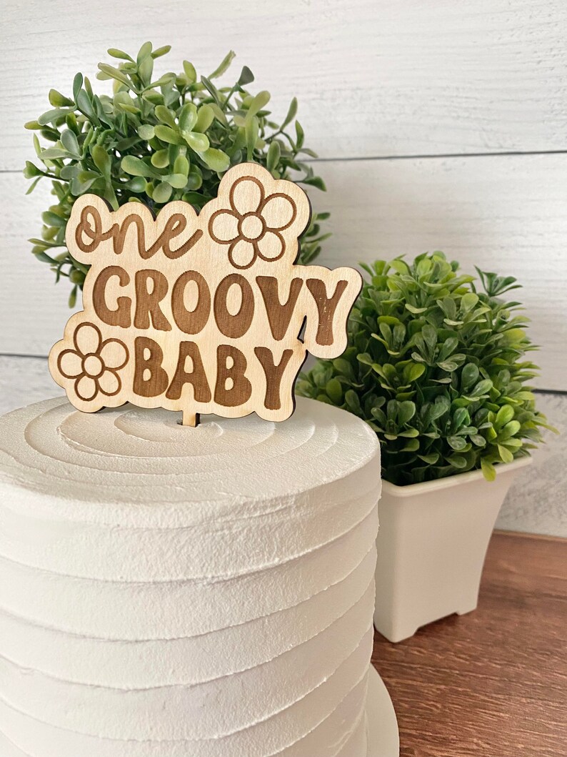 One Groovy Baby Boho Cake Topper First Birthday Cake Topper - Etsy