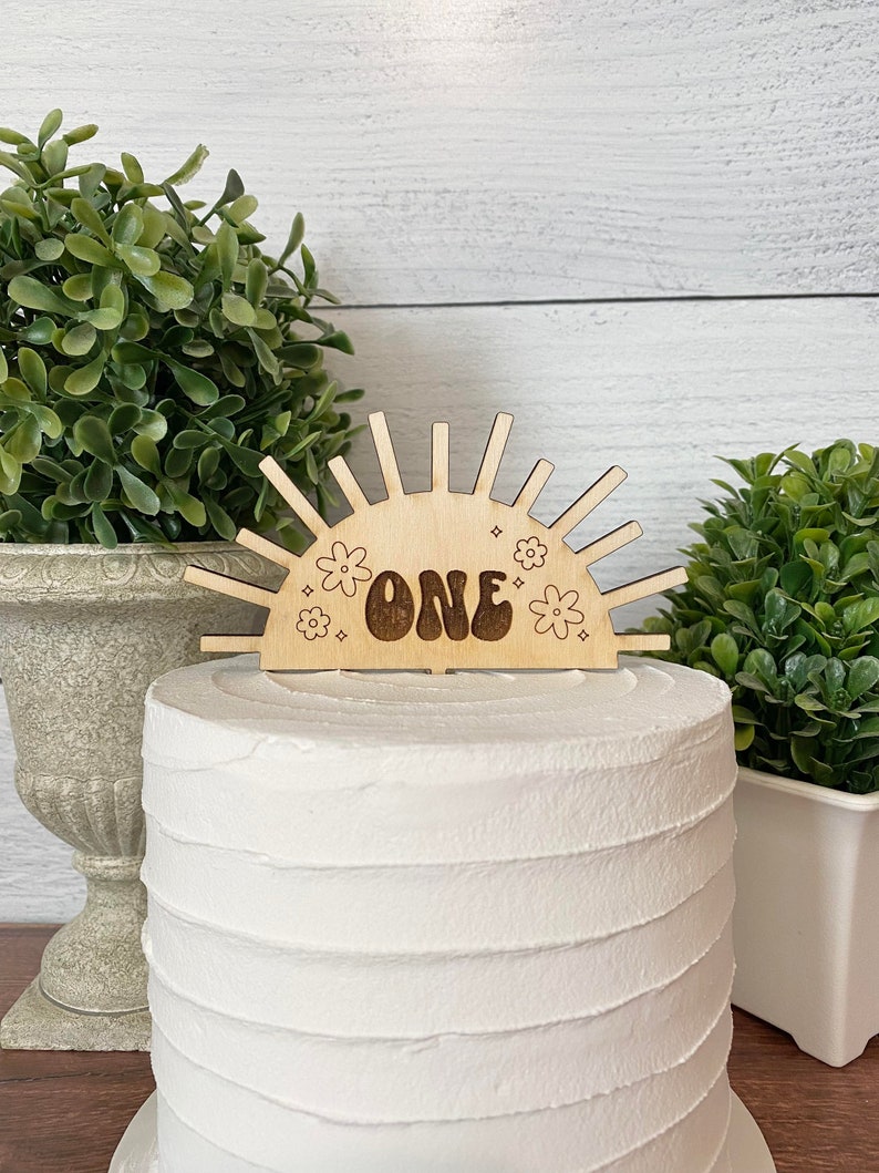 Sun Cake Topper Boho Cake Topper First Birthday Cake Topper - Etsy