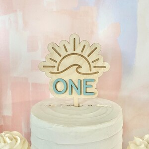 Wave Cake Topper, Beach Themed Cake Topper, Surf Themed Birthday First ...