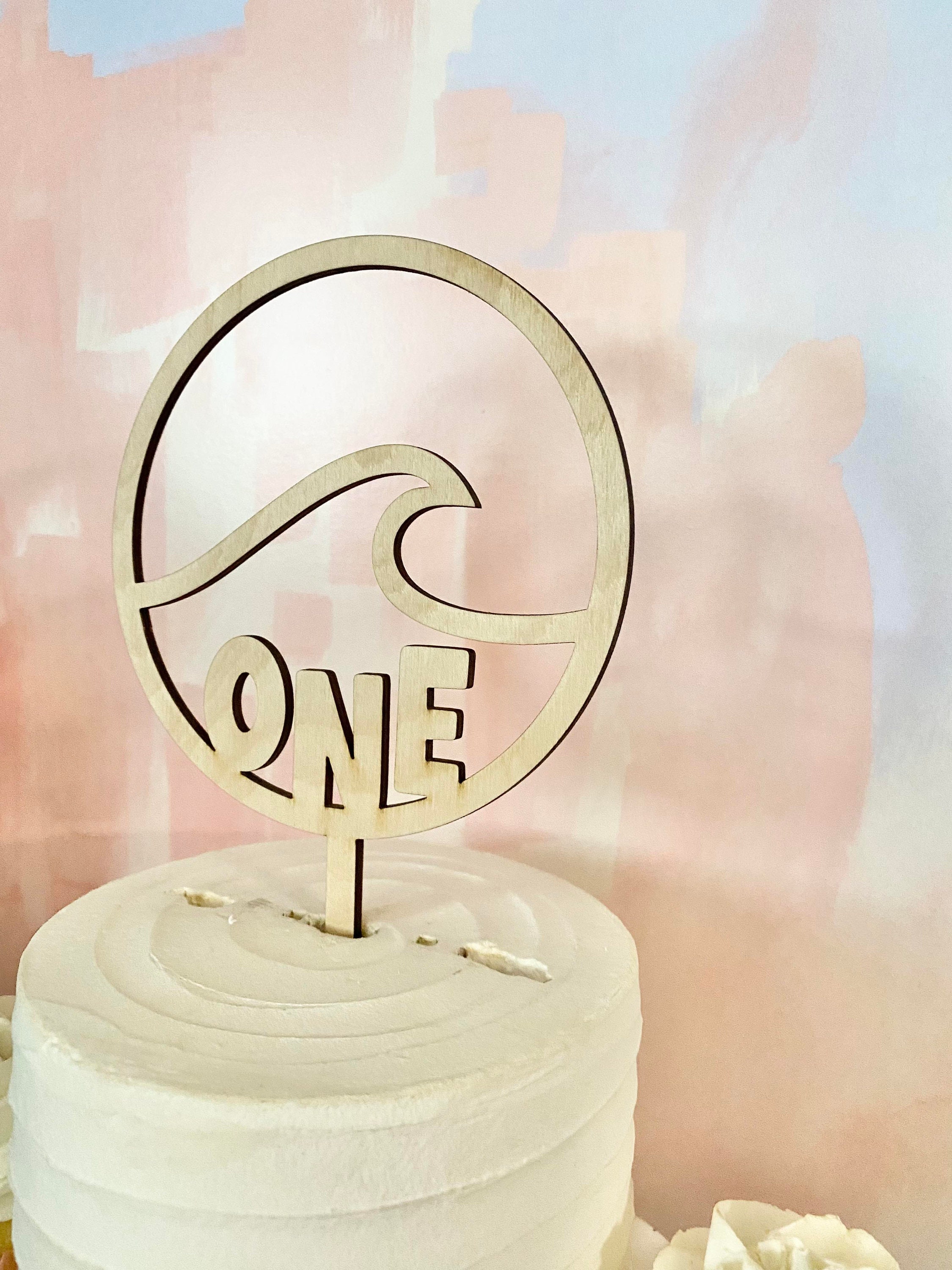 Wave Cake Topper, Beach Themed Cake Topper, Surf Themed Birthday First ...