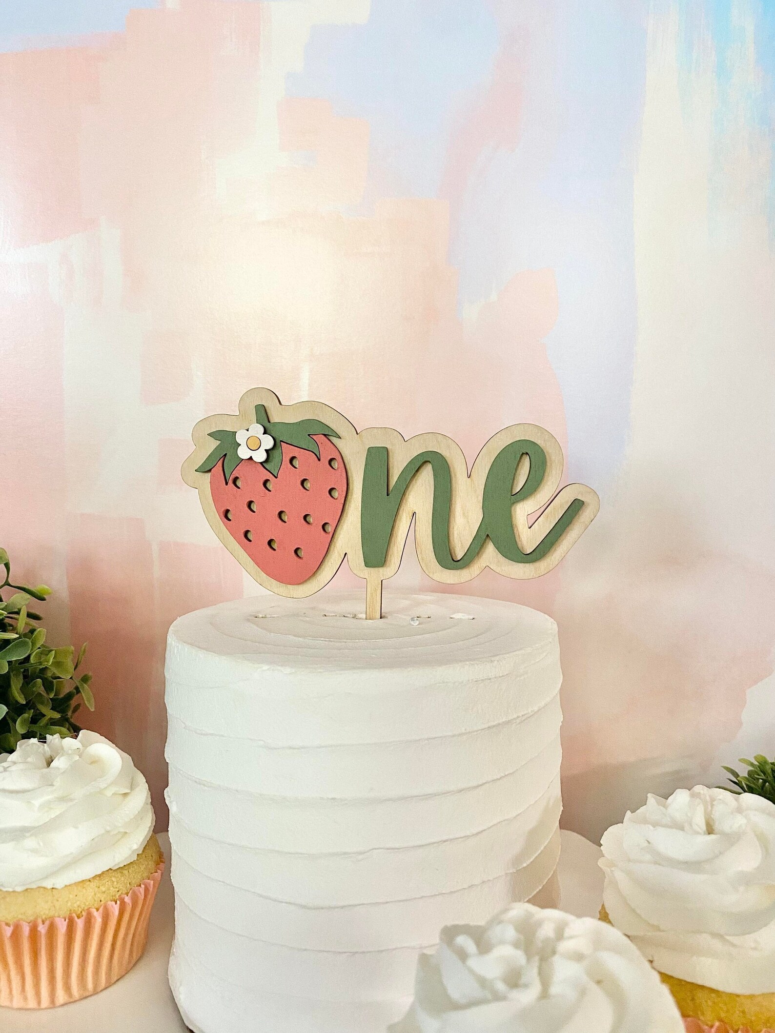 Sweet One Birthday Cake Topper First Birthday Decor 3D Wood - Etsy