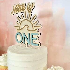 Wave First Birthday Cake Topper: Custom Beach Theme - Etsy