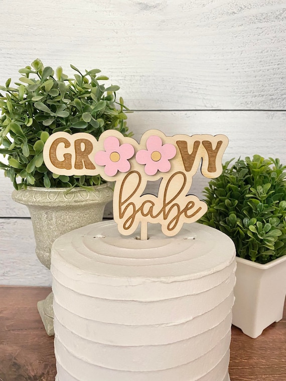 Groovy Babe One Groovy Baby Boho Cake Topper First Birthday - Etsy