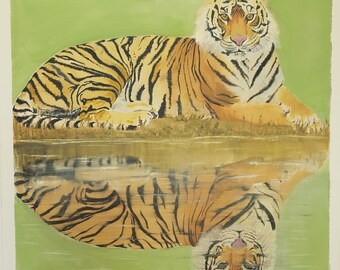 Tiger Reflection - Etsy
