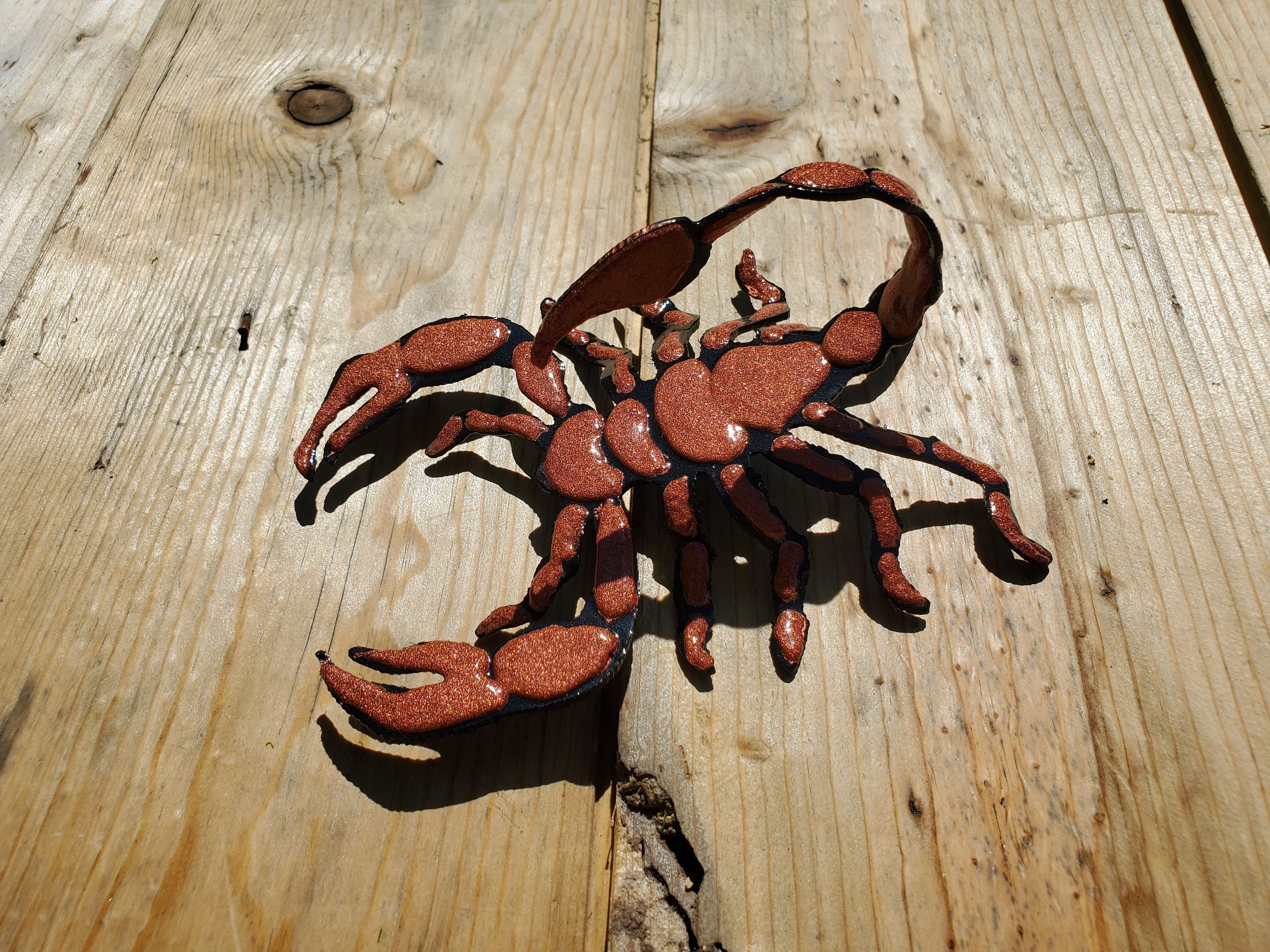 Hand Painted Iron Scorpion Metal Yard Art Indoor Desert | Etsy