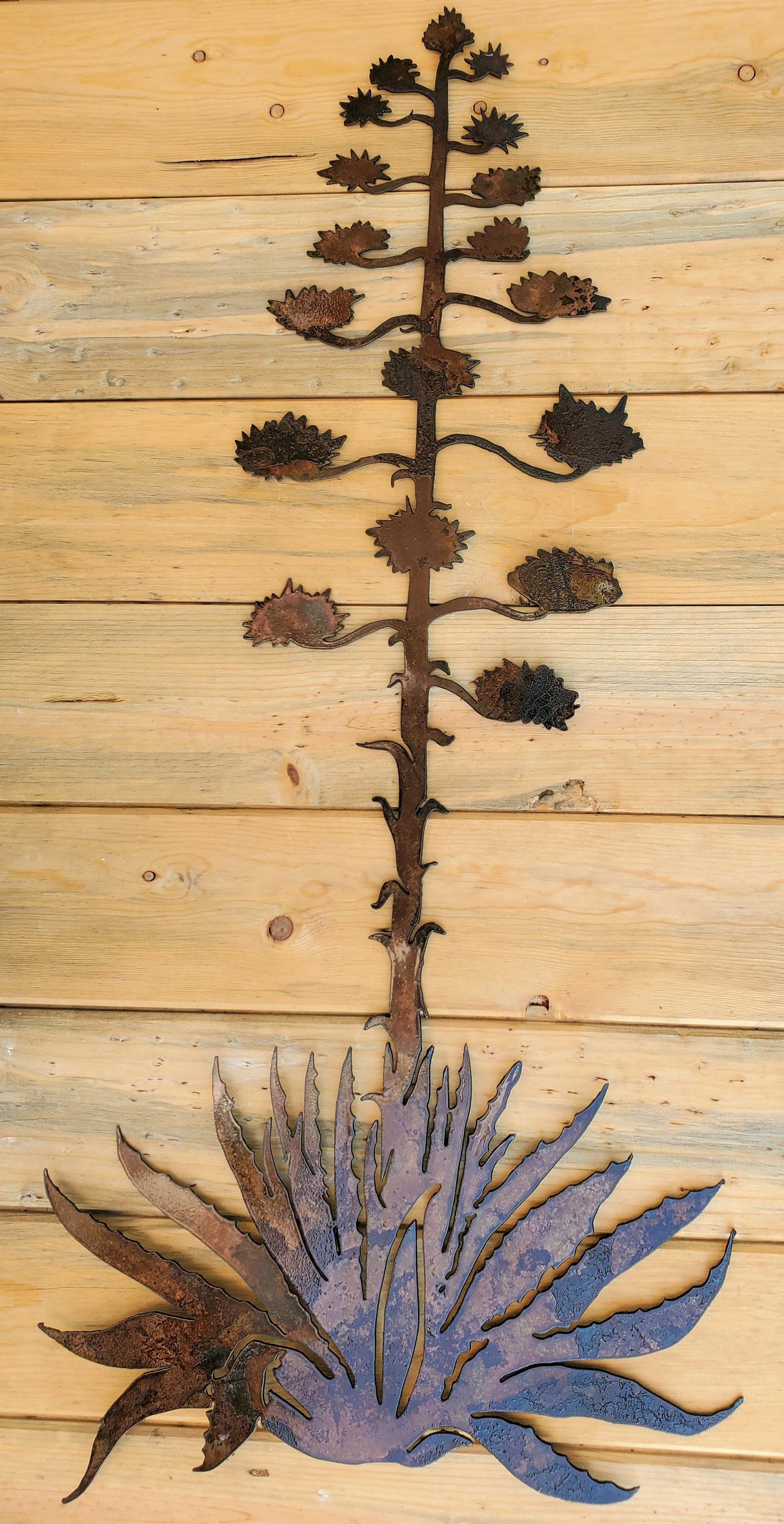 Iron Agave Yucca Metal Wall Art Rusted Southwest Sonoran - Etsy