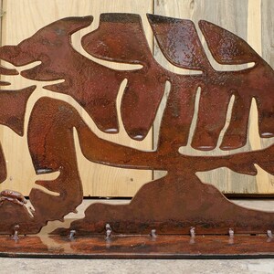 Iron Desert Tortoise on Base | Metal Yard Art ~ Rusted Southwest ...