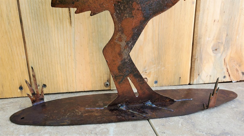 Rusted Metal Roadrunner Sculpture | Southwest Desert Decor, 20" - Etsy