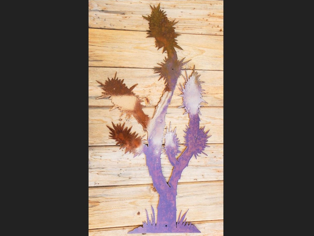 Iron Joshua Tree | Metal Wall Art ~ Mounted Iron Sonoran Mojave Desert ...