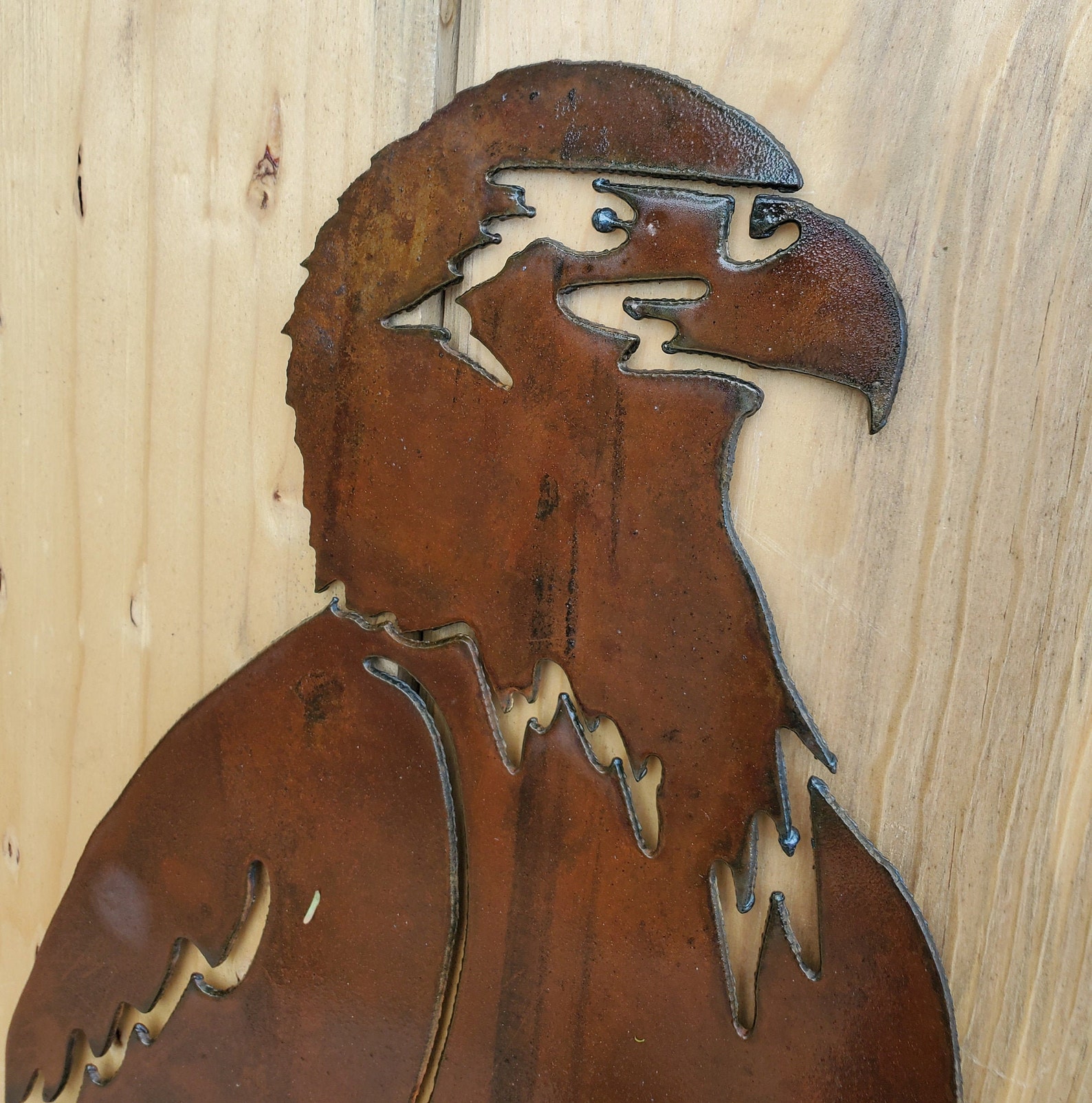 Iron Bald Eagle Metal Wall Art American Iron Forest Desert - Etsy