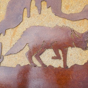 Iron Coyote Family in Canyon | Metal Wall Art ~ Rusted Southwest ...