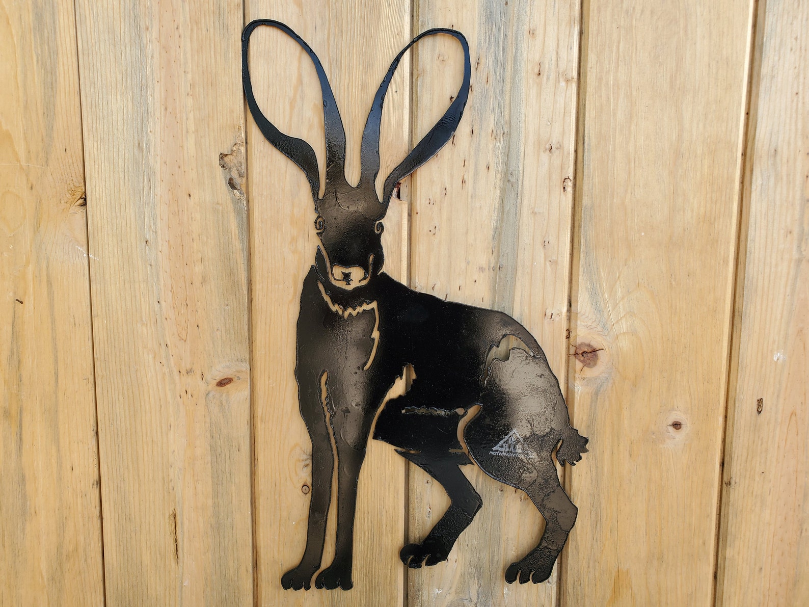 Iron Jack Rabbit Desert Hare Metal Wall Art Flat Wall | Etsy