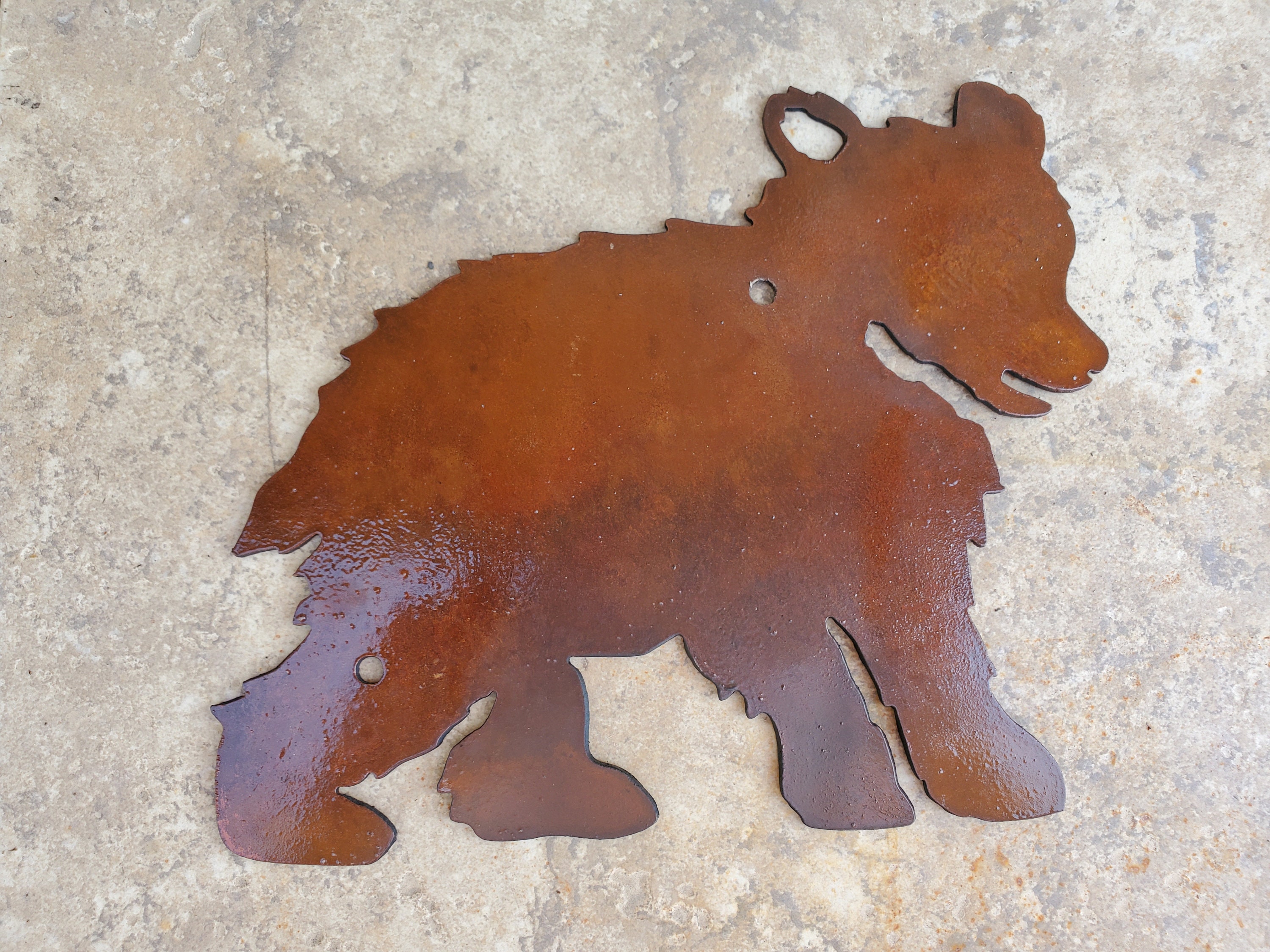 Iron Bear With Cubs Metal Wall Art Cabin Hunting Lodge | Etsy