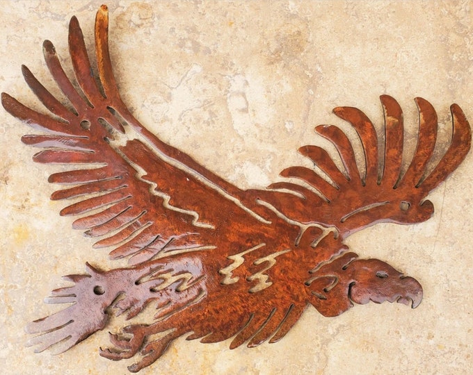 Rustic Handcrafted Metal Desert Vulture Buzzard Metal Yard Art - Etsy
