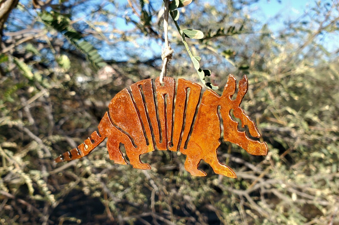 Iron Armadillo Christmas Ornament | Metal Art ~ Indoor Holiday ...