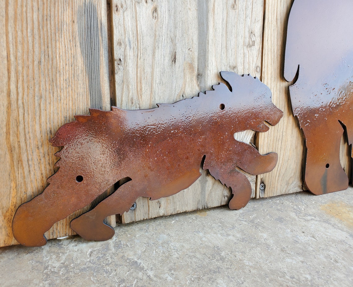 Iron Bear With Cubs Metal Wall Art Cabin Hunting Lodge | Etsy