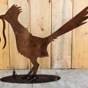 Rusted Metal Roadrunner Sculpture | Southwest Desert Decor, 20" - Etsy