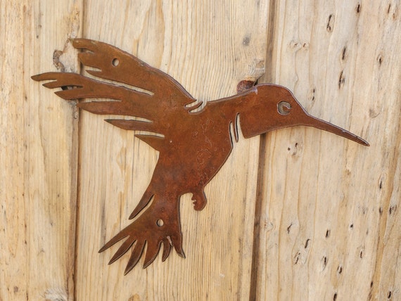 Iron Hummingbird Metal Wall Art Garden Patio Decoration | Etsy