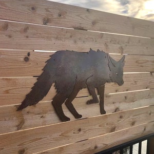 Rusted Iron Coyote Metal Wall Art | Southwest Decor - Etsy
