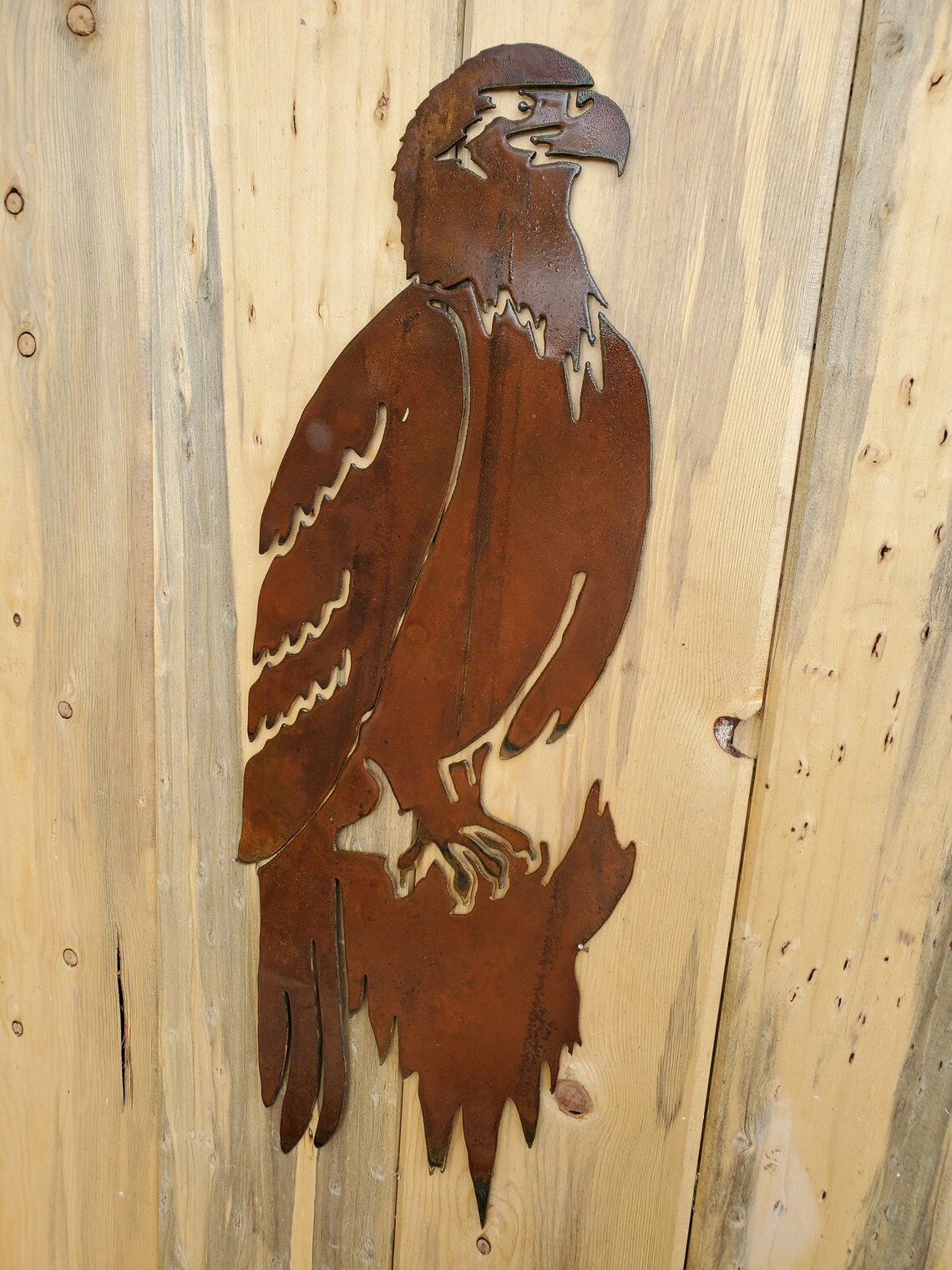 Iron Bald Eagle Metal Wall Art American Iron Forest Desert - Etsy