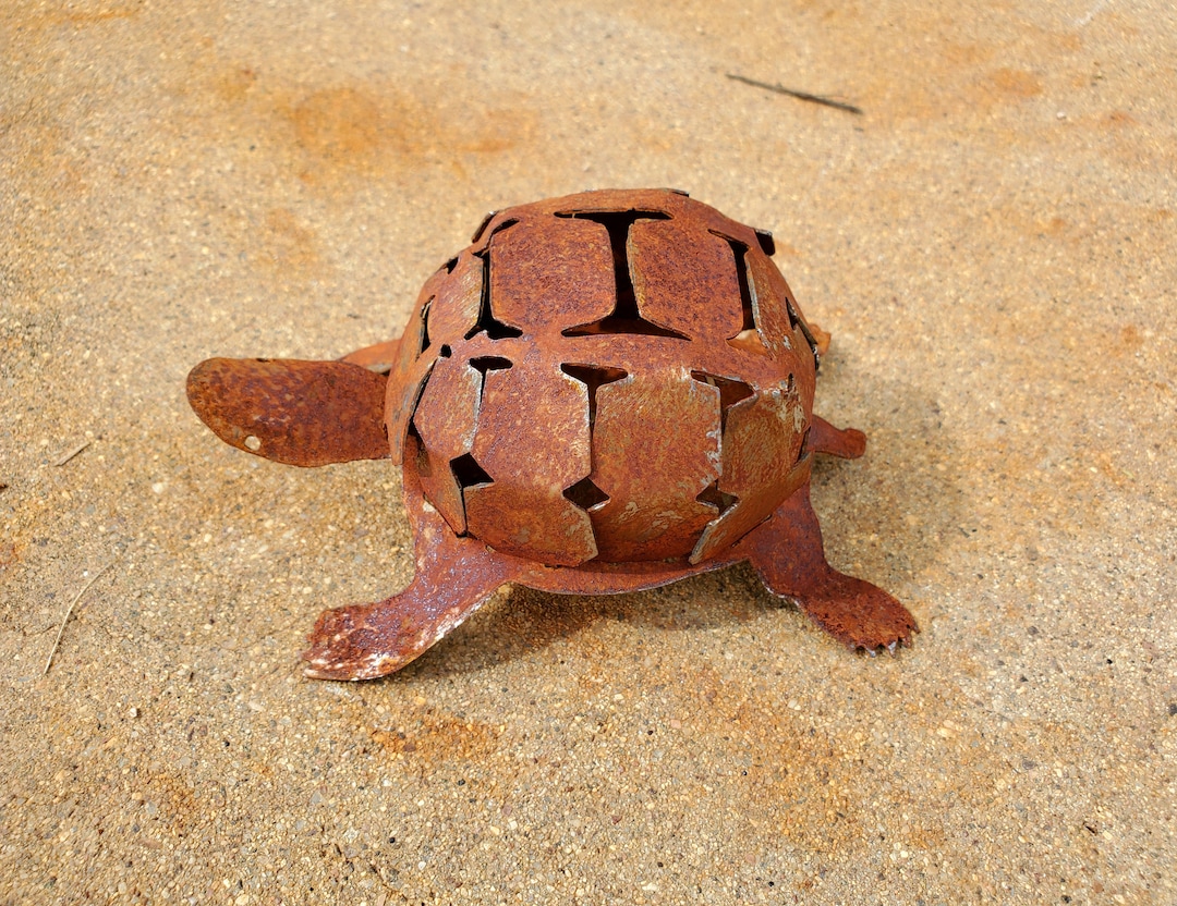 Iron Desert Tortoise | Metal Yard Art ~ Garden Gnome Southwest Sonoran ...