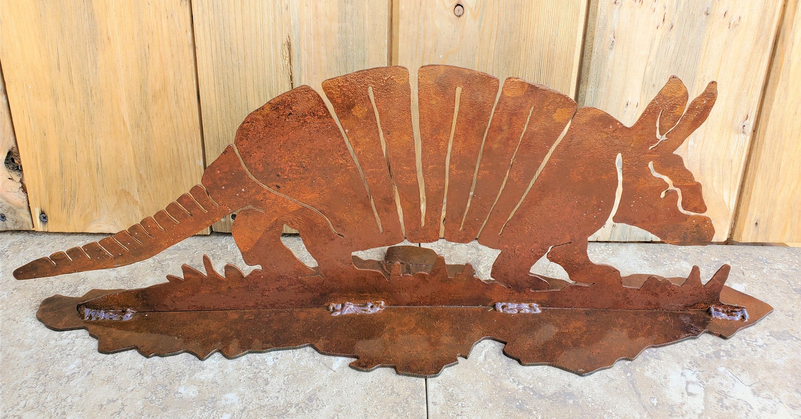 Iron Armadillo on Base | Metal Yard Art ~ Texas Southwest Sonoran ...