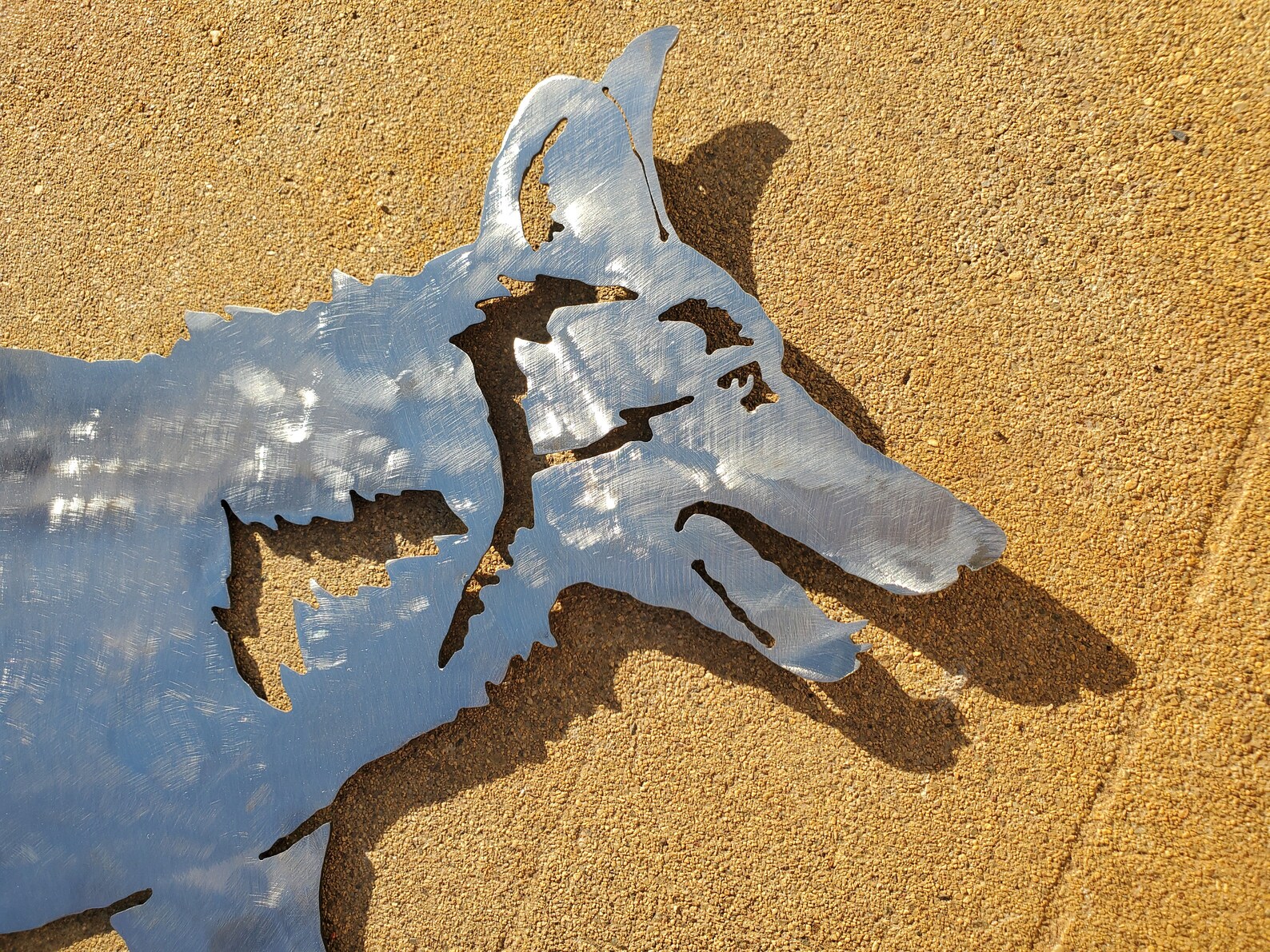 Iron Coyote Chasing | Metal Wall Art ~ Flat Mounted Rusted Southwest ...