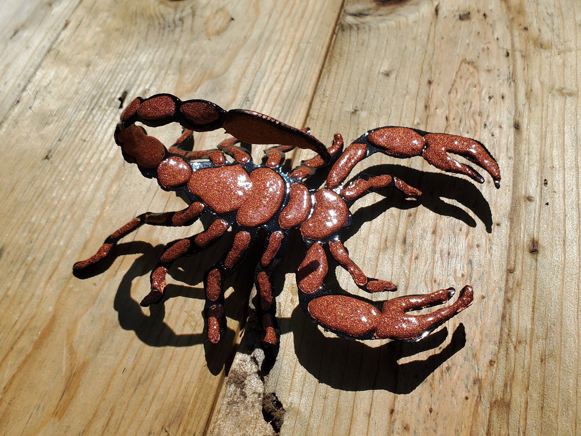 Hand Painted Iron Scorpion Metal Yard Art Indoor Desert | Etsy