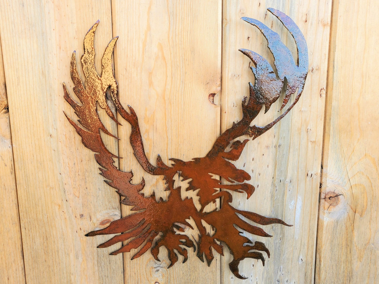 Iron Hawk Attacking Metal Wall Art Eagle Falcon Mounted - Etsy
