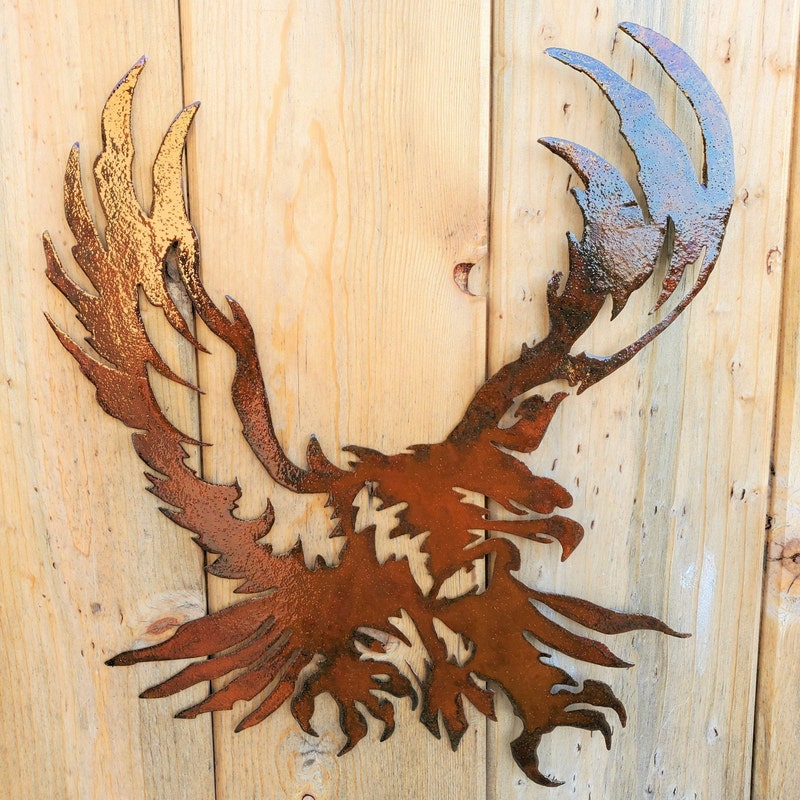 Metal Hawk Wall Art - Etsy