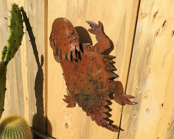 Iron Horny Toad Horned Lizard Metal Art Southwest Sonoran - Etsy